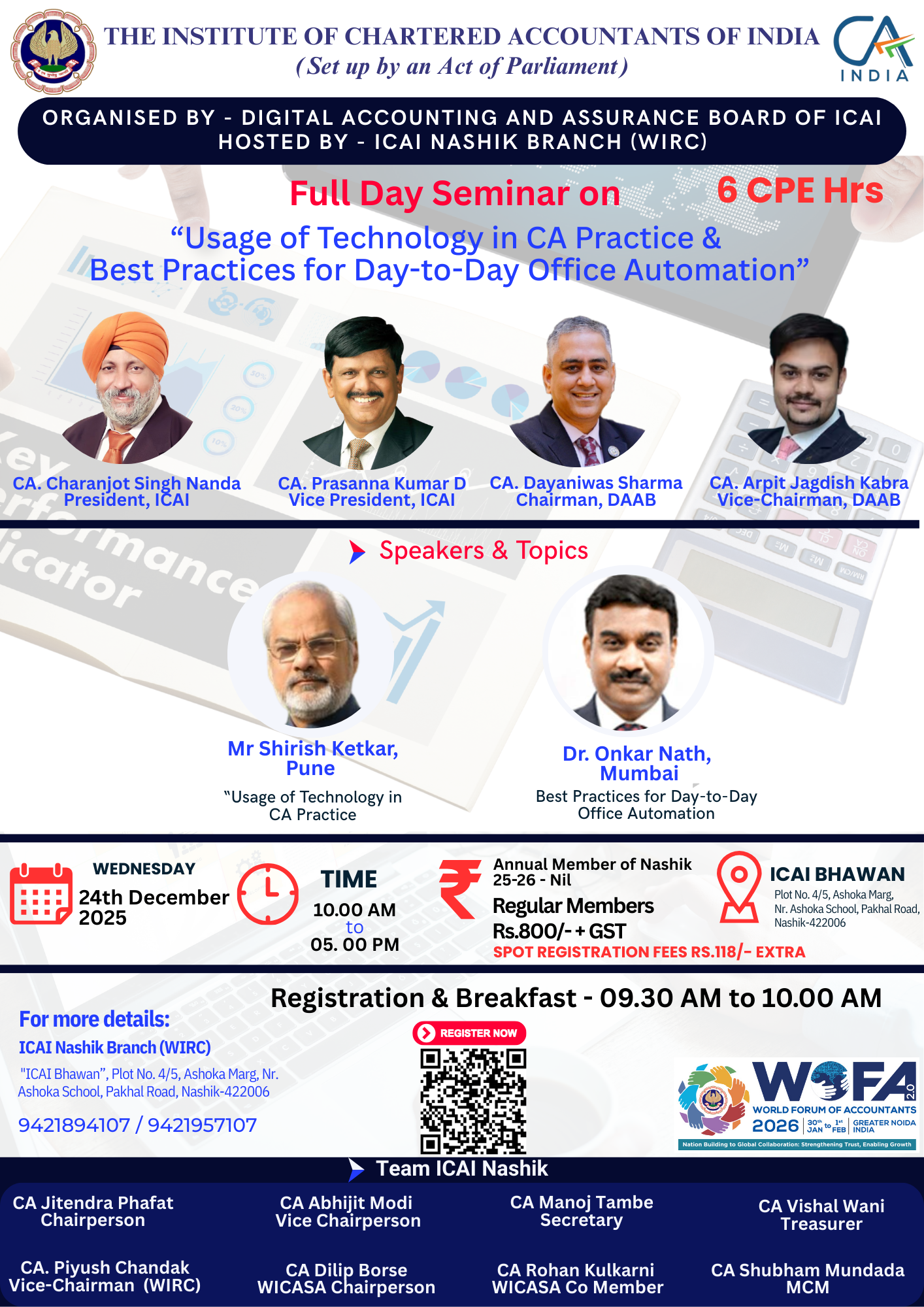 ICAI Nashik - Upcoming Events Details