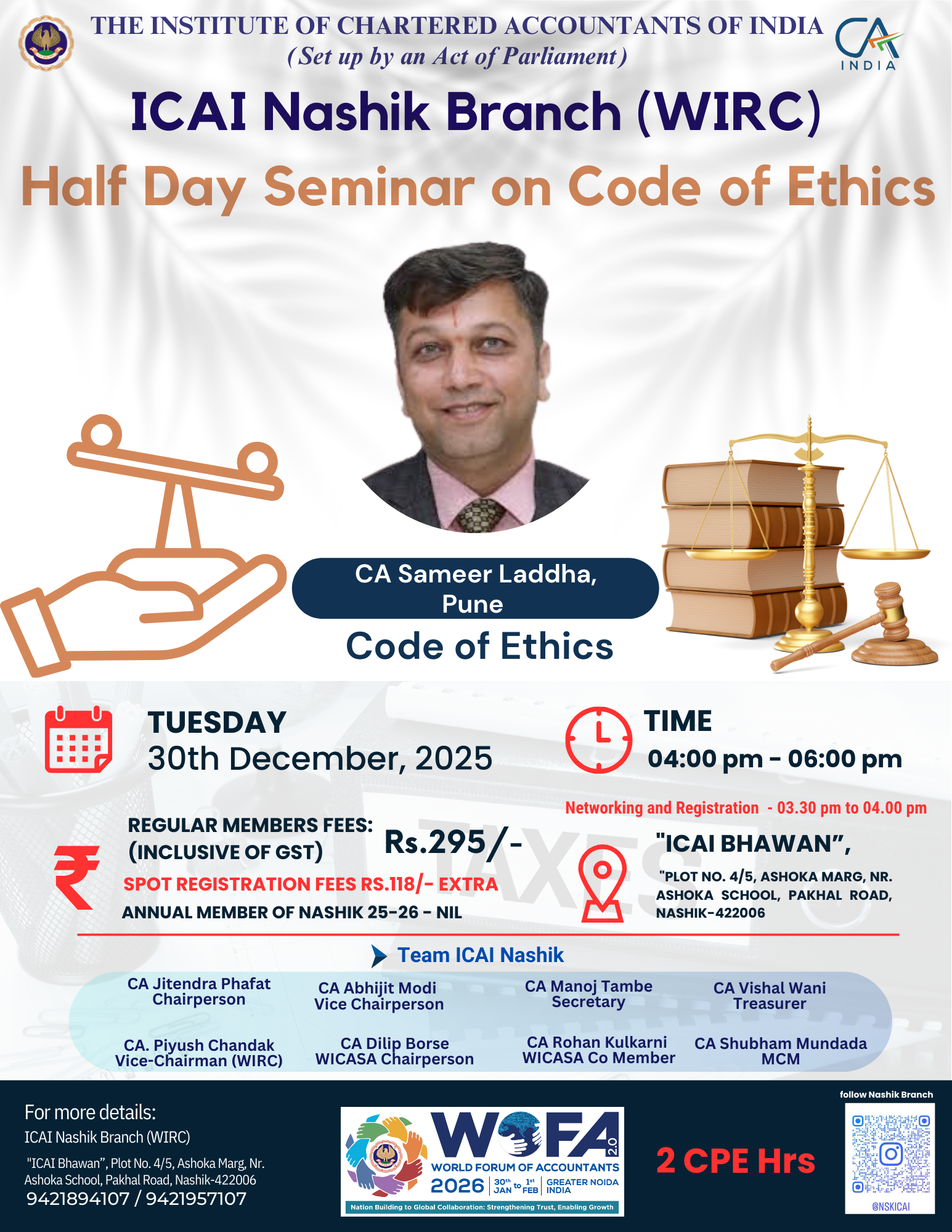 ICAI Nashik - Upcoming Events Details