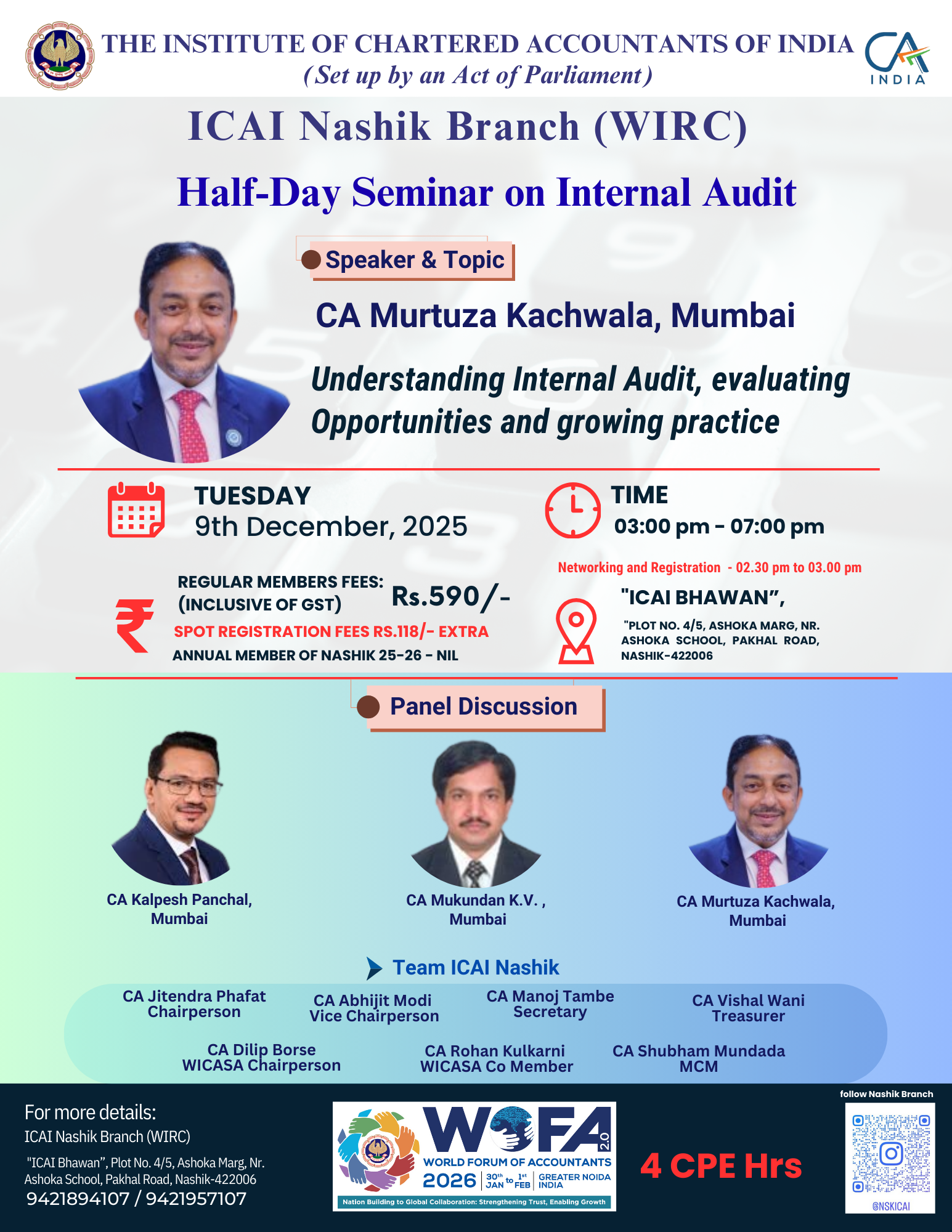 ICAI Nashik - Upcoming Events Details